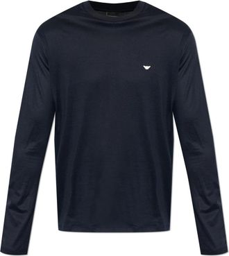 Emporio Armani Homme, Tops, Bleu, Taille: 2XL Pull en Jersey M&eacute;lange de Lyocell