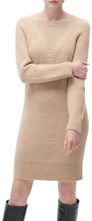 Caroll Robe Courte Manches longues taupe M