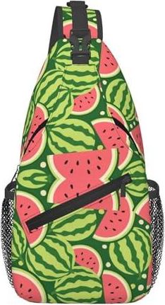 Generic R&eacute;glable Sacoche Homme Bandouliere Art de la past&egrave;que d&eacute;t&eacute; Sacs &agrave; Bandouli&egrave;re Polyester Cross Body pour Homme Cyclisme Femme