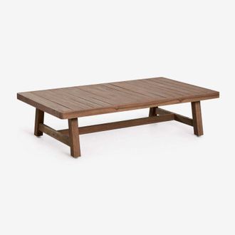 Sklum Rechteckiger Couchtisch 130x75 cm aus Akazienholz Dubai Akazienbraun dunkel
