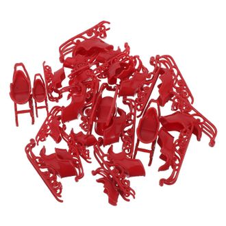 BESPORTBLE FONDOTIN 24 St&uuml;ck Teiliges Weihnachts-Schlitten-deko- Rote Mini Gro&szlig;e Schlitten aus Robustem Charmante Tischdekoration f&uuml;r Festliche Winterlandschafte