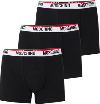 Moschino Homme, Sous-v&ecirc;tements, Noir, Taille: XL Logo Band Set of 3 Boxers