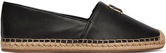 Tommy Hilfiger Espadrilles Th Logo Leather Espadrille FW0FW09246 Schwarz