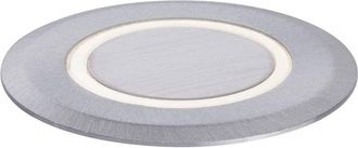 Paulmann 94363 LED Außenleuchte Bodeneinbauleuchte IP67 rund incl. 1x2 Watt Edelstahl gebürstet Außenlampe Edelstahl, Kunststoff 3000 K