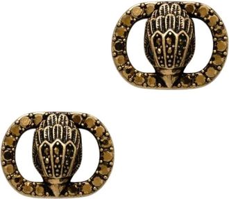 Kurt Geiger Femme, Accessoires, Jaune, Taille: ONE Size Boucles doreilles orn&eacute;es de cristaux