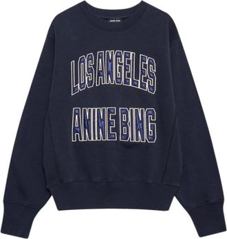 Anine Bing Femme, Sweatshirts et sweats &agrave; capuche, Bleu, Taille: 36 FR Harry SweaT-shirt