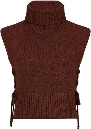 Vila Pull sans manches col roul&eacute; &agrave; lacets