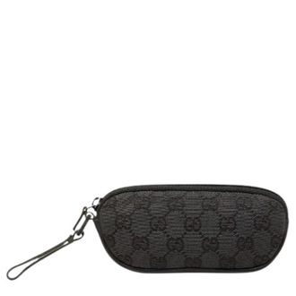 Gucci Pre-owned GG Canvas Leder Pouch - - Pre-owned - Damen - Schwarzk - ONE SIZE