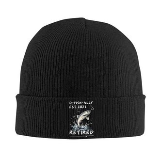 Generic Bonnet Tricot&eacute; O-Fish-Ally A Pris Sa Retraite en 2021, P&ecirc;cheur De Truites. Respirant Bonnets Thermique Bonnet en Tricot pour Sport Conduite Ski