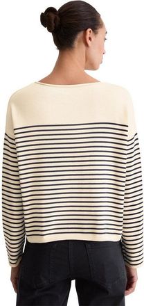 Marc O'Polo Strickpullover geringelt, U-Boot-Ausschnitt