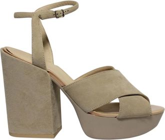Hogan Femme, Chaussures, Beige, Taille: 39 EU Sandale &agrave; talon haut