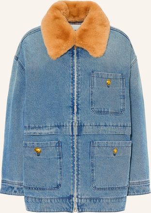 Sandro Sandro Jeansjacke Mit Abnehmbarem Kunstfell blau