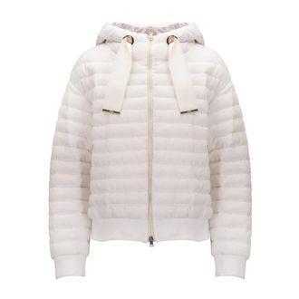 Herno Boucl&eacute; Daunenjacke - - Jackets - Damen - Wei&szlig; - M