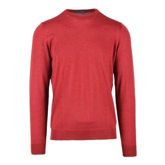 Drumohr Homme, Pulls, Rouge, Taille: 4XL Pull Fin Col Rond Laine Mérinos