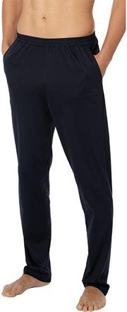 Zimmerli Herren Pyjamahose blau Jersey-Baumwolle unifarben