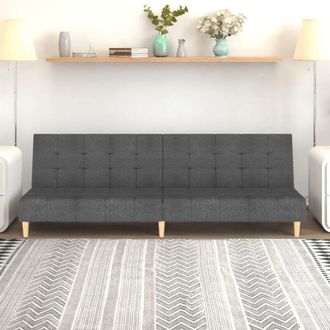 vidaXL Schlafsofa 2-Sitzer Hellgrau Stoff - Vidaxl