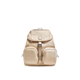 Moncler Moncler New Trick Metal Logo Backpack, Women, Beige, Size: One Size