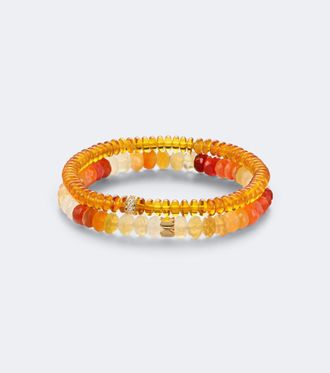 Sydney Evan Armband mit 14kt Gelbgold, Diamanten und Edelsteinen