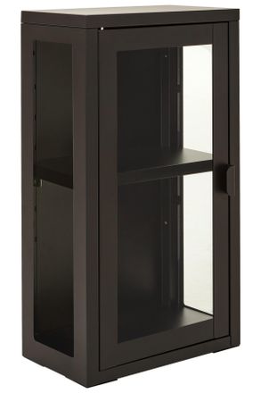 Xora H&auml;ngevitrine, Schwarz, Metall, 1 F&auml;cher, 32x57x18 cm, Typenauswahl, h&auml;ngend, Esszimmer, Vitrinen