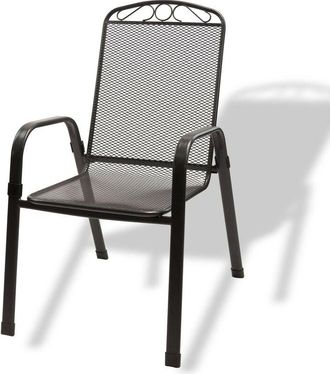 Dema Dema - Streckmetall Stapelstuhl Metallstuhl Gartenstuhl Stuhl Hollywood anthrazit