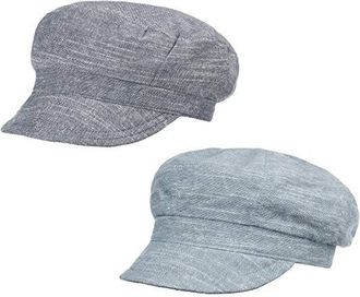 LIPODO Casquette Réversible Summer Newsboy Femme - dété Baker Boy en Coton avec visière, visière Été Printemps-été - S (55-56 cm) Denim