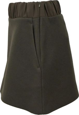 Neil Barrett minijupe évasée à taille froncée - Vert
