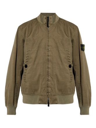 Stone Island veste bomber à patch Compass - Vert