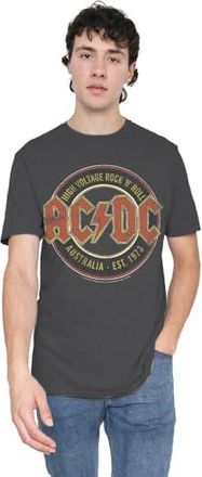 AC/DC ACDC 73 Unisex T Shirt, Charbon, XXL Mixte