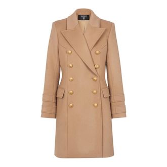 Balmain Wool and cashmere coat - Femme - Manteaux - Brun - Taille: 34 FR