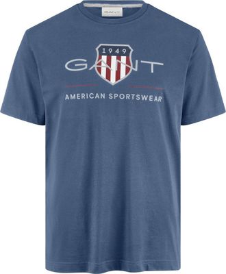 GANT Rundhals-Shirt GANT blau