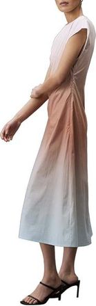 Calvin Klein Mid -Long Faltenkleid - Weiß