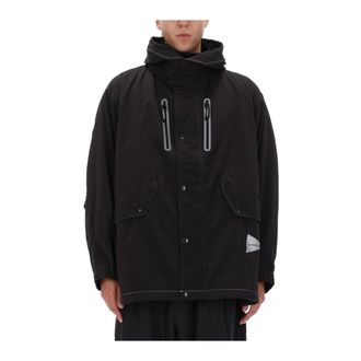 And Wander Homme, Vestes, Noir, Taille: 2XL Parka Technique &agrave; Capuche