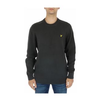 Lyle & Scott Graue bedruckte Baumwollstrickware - - Knitwear - Herren - Schwarzk - S