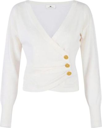 Elisabetta Franchi Damen, Strickwaren, Wei&szlig;, MGr&ouml;&szlig;e