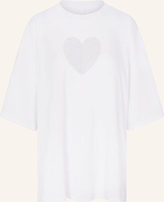 SKIMS Skims Lounge-Shirt Worn In Jersey Mit Cut-Out weiss