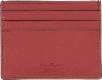 Ferragamo Calf Leather Card Case - Black