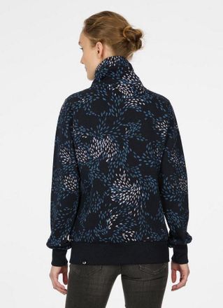 Ragwear Sweatjacke RONETTE PRINT A brushed, in super softer Qualit&auml;t und cooler allover Print, Stehkragen