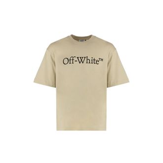 Off-white T-shirt blanc cass&eacute; avec logo blanc cass&eacute;
