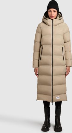 Khujo Steppmantel KHUJO LAREA3, Damen, Gr. XXL, beige, 100% Nylon, unifarben, regular fit, eingesetzt elastischer Bund, M&auml;ntel Steppmantel, Topseller