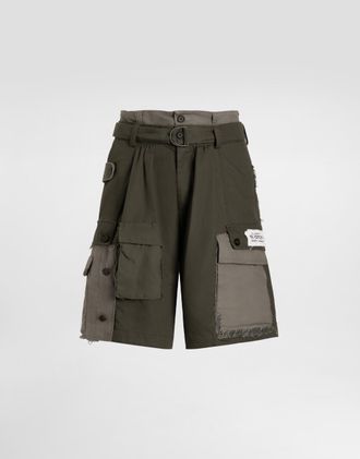 Dolce & Gabbana Treated Cotton Bermuda Shorts - Mann Hosen Und Shorts Grey 46