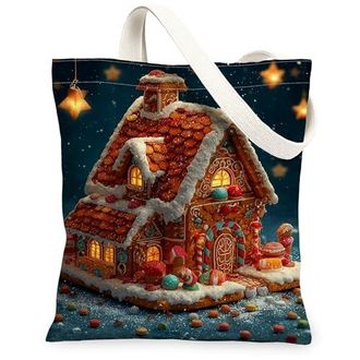 Generic Sacs fourre-tout en toile sur le th&egrave;me des vacances - R&eacute;utilisables - L&eacute;gers et lavables - Pour le shopping, les voyages, la plage - 33 x 38 cm