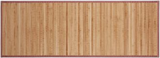 Relaxdays Bambusmatte, 53x152cm, feuchtigkeitsresistent, rutschfest, Bambus Fußmatte Bad, Flur, Küche, Badteppich, Natur