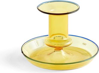 HAY Flare Kerzenhalter Glas Gelb,507953 H 7,5cm 11cm