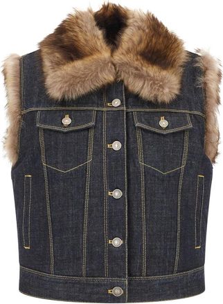 Fendi Giubbini Weste - - Jackets - Damen - Blau - M
