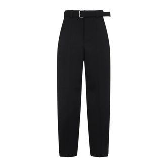 Bottega Veneta Schwarze Wollhose Elegante Chic Silhouette - - Trousers - Damen - Schwarzk - 2XL