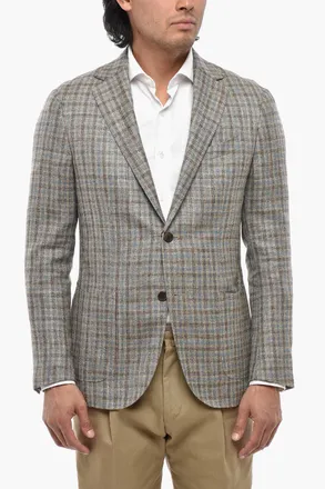Corneliani Teilgef&uuml;tterter Blazer GATE Mit Vichy-Karo Corneliani