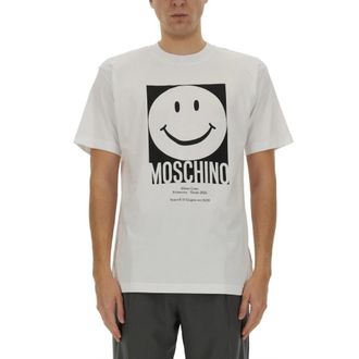Moschino Trompe-lOeil Boxhandschuh T-Shirt - - Tops - Herren - Wei&szlig; - L