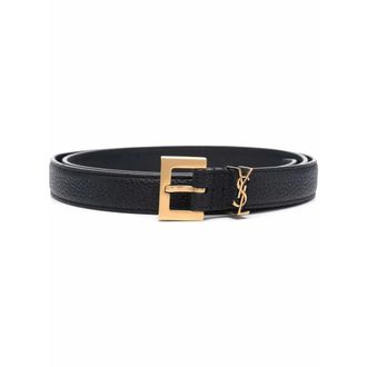 Saint Laurent Monogram Square-buckle Belt