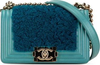 Chanel Hobo Bags - Small Shearling Boy Flap - Gr. unisize - in Blau - für Damen