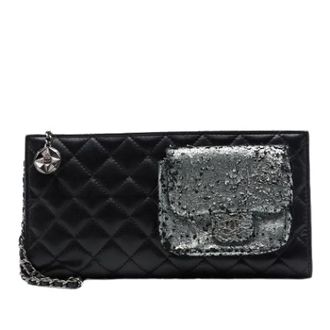 Chanel Pre-owned Quilted Leather Clutch - - Pre-owned - Damen - Schwarzk - ONE SIZE